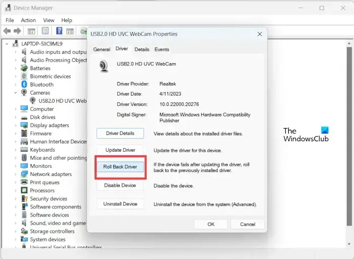 Camera hiển thị biểu tượng Khóa trên máy tính xách tay Windows: wellcome
